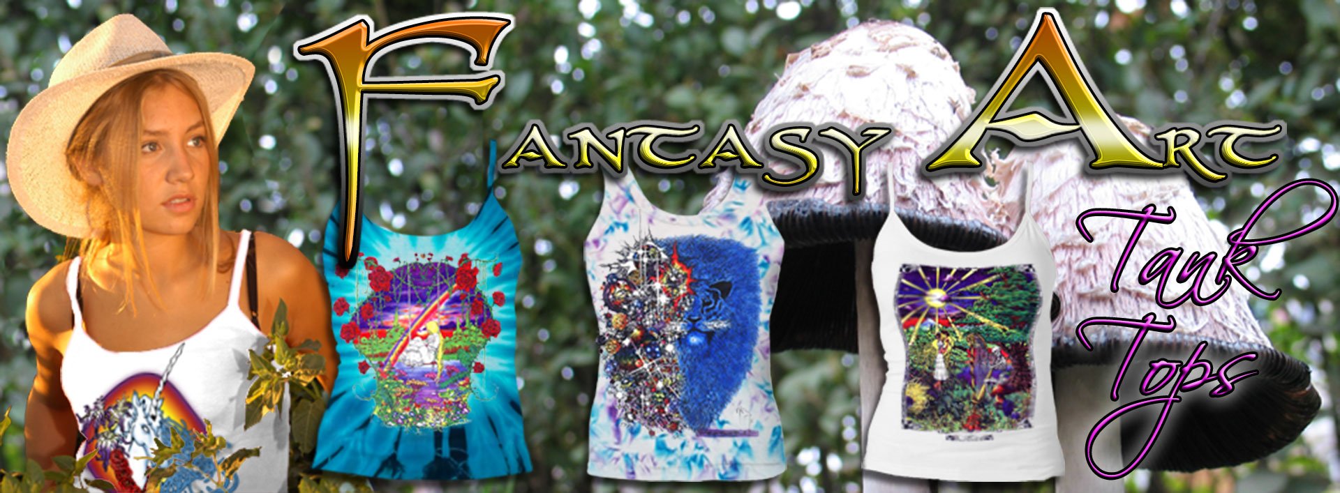 Women’s Fantasy Art Tank Tops White & Crystallized & Tie Dye Archives ⋆