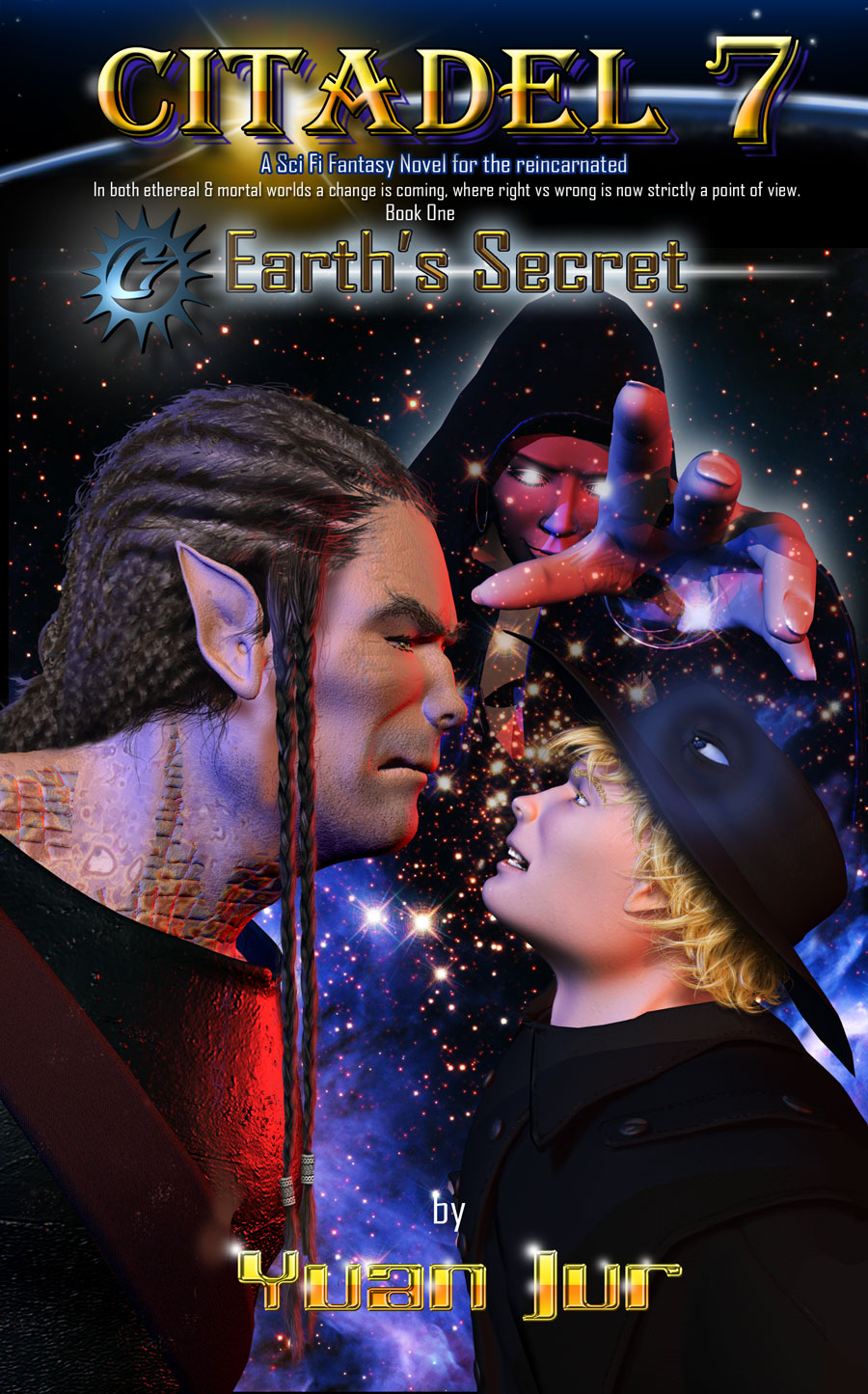 Citadel 7 book cover art made with 3D Autodesk Maya & Photoshop