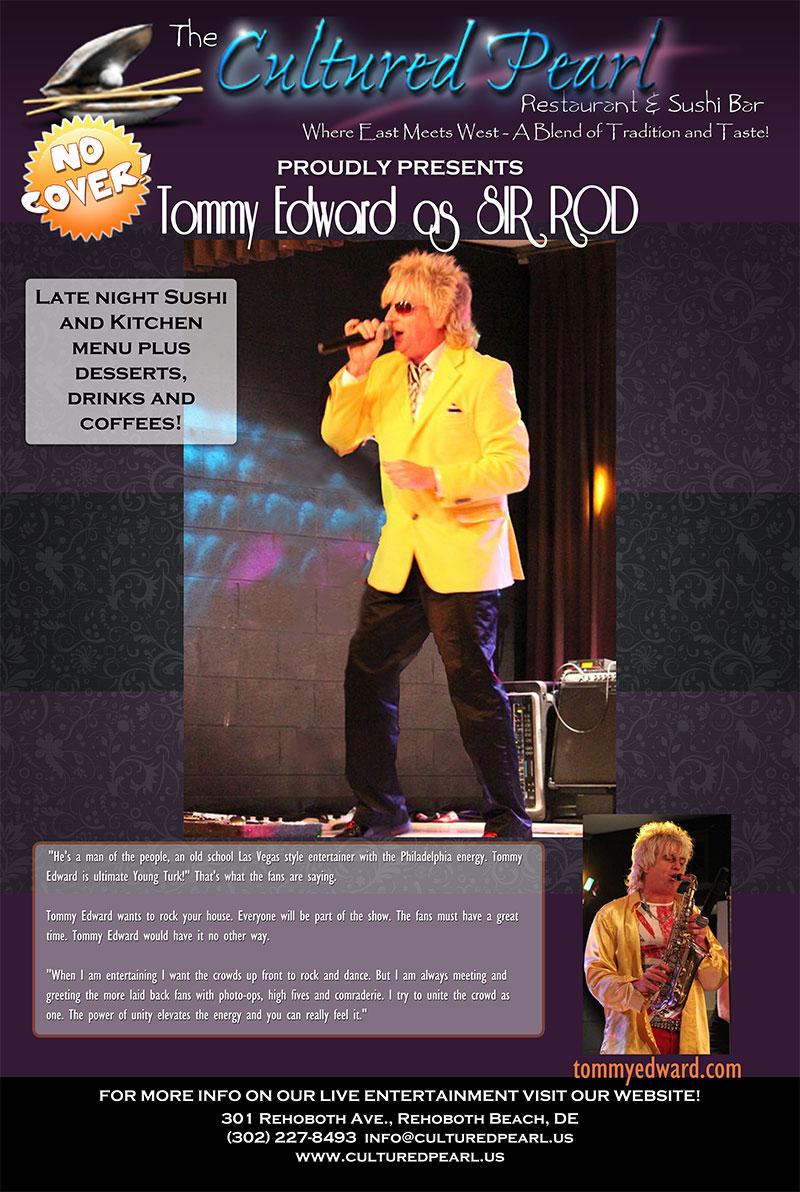 Tommy Edward Sir Rod concert poster Ralph Manis Cultured Pearl